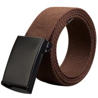 China Unisex Military Nylon Canvas Belt 130cm Heavy Duty Web Belt with Iron Pin Buckle for sale