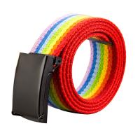 China Unisex Military Nylon Canvas Belt 130cm Heavy Duty Web Belt with Iron Pin Buckle for sale