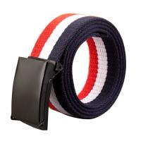 China Unisex Military Nylon Canvas Belt 130cm Heavy Duty Web Belt with Iron Pin Buckle for sale