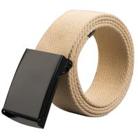China Unisex Military Nylon Canvas Belt 130cm Heavy Duty Web Belt with Iron Pin Buckle for sale
