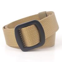 China OEM Unisex Cotton Canvas Belt 130cm Polyester Fabric Webbing Casual Belt for sale