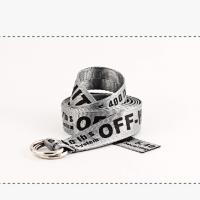 China Unisex Military Style Canvas Webbing Belt 3.8cm Width 130cm Length Polyester for sale