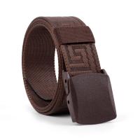 China Unisex Plastic Buckle Cotton Canvas Belt 115cm Metal Allergy Protection for sale