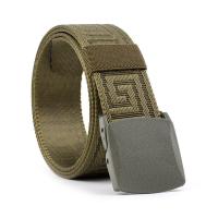 China Unisex Plastic Buckle Cotton Canvas Belt 115cm Metal Allergy Protection for sale