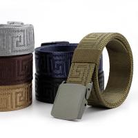 China Unisex Plastic Buckle Cotton Canvas Belt 115cm Metal Allergy Protection for sale