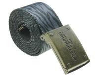 China Outdoor Cotton Canvas Belt 3.8x120cm Military Style Woven Webbing with Metal Buckle for sale