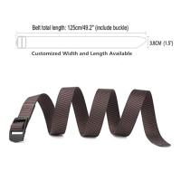 China Custom Tactical Canvas Web Belt with Quick Release Buckle 140cm Length 3.8cm Width for sale