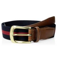China Cotton Leather Knitted Belt 3.2cm Canvas Web Belt Polyester for sale