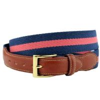 China Cotton Leather Knitted Belt 3.2cm Canvas Web Belt Polyester for sale