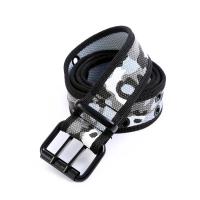China Camouflage Fabric Web Belt Custom 105cm Double Eyelet Polyester Cotton for sale