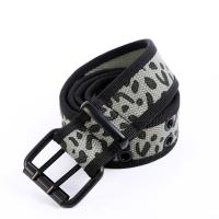 China Camouflage Fabric Web Belt Custom 105cm Double Eyelet Polyester Cotton for sale