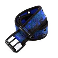 China Camouflage Fabric Web Belt Custom 105cm Double Eyelet Polyester Cotton for sale