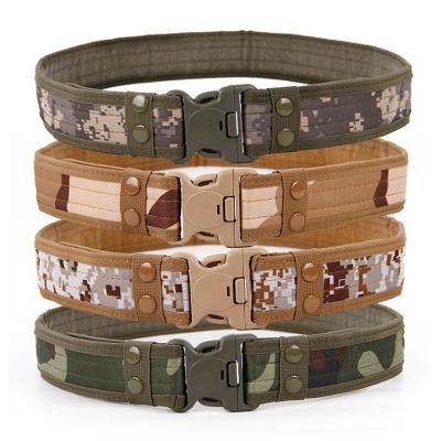 China Custom Nylon Tactical Duty Belt 5.5cm Width Quick Release Resin Buckle 120cm for sale