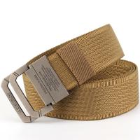 China Nylon Fabric Web Belt 3.8cm Wide Zinc Alloy Double Ring Buckle Belt 120cm for sale