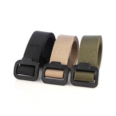 China Unisex Canvas Tactical Belt 3.8cm Army Police Hunting Duty Belt 120cm for sale