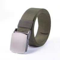 China OEM Tactical Army Uniform Belt 3.7cm Heavy Duty Canvas Webbing Belt 120cm for sale