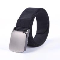 China OEM Tactical Army Uniform Belt 3.7cm Heavy Duty Canvas Webbing Belt 120cm for sale