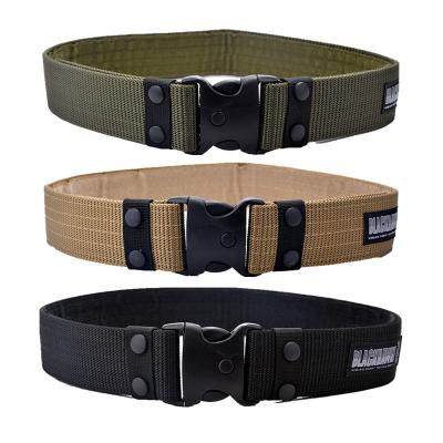 China Canvas 5.5cm Width Survival Tactical Belt CQB Military Uniform Nylon Belt 90-120cm for sale