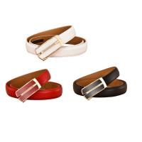 China Eco Friendly Women Skinny Leather Belt 2.3cm Width 100-120cm Adjustable Automatic for sale