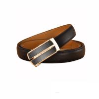 China Eco Friendly Women Skinny Leather Belt 2.3cm Width 100-120cm Adjustable Automatic for sale