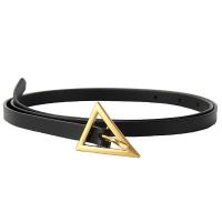 China Zinc Alloy Buckle Leather Belt Slim Triangle 130cm Ladies Multicolor Custom for sale