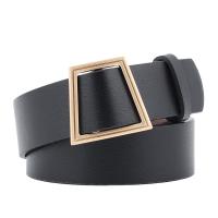 China Women's PU Leather Waist Belt 120cm 3.5cm Wide Zinc Alloy Buckle Coat Belt for sale