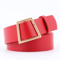 China Women's PU Leather Waist Belt 120cm 3.5cm Wide Zinc Alloy Buckle Coat Belt for sale