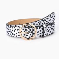 China Eco Friendly PU Leather Animal Print Belt Women 106cm Zebra Leopard Snake Design for sale