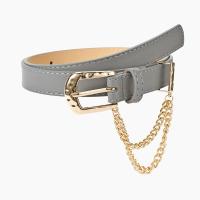 China Candy Color PU Leather Ladies Fashion Belt 2.3cm Wide 105cm Length Spring Summer for sale