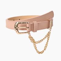 China Candy Color PU Leather Ladies Fashion Belt 2.3cm Wide 105cm Length Spring Summer for sale