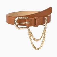China Candy Color PU Leather Ladies Fashion Belt 2.3cm Wide 105cm Length Spring Summer for sale