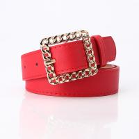 China Decoractive Black Pu Leather Belts 2.8cm O Ring Belt Buckle for sale