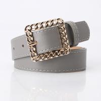 China Decoractive Black Pu Leather Belts 2.8cm O Ring Belt Buckle for sale
