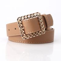 China Decoractive Black Pu Leather Belts 2.8cm O Ring Belt Buckle for sale