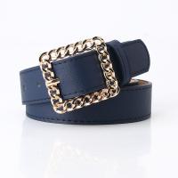 China Decoractive Black Pu Leather Belts 2.8cm O Ring Belt Buckle for sale
