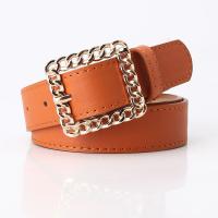 China Decoractive Black Pu Leather Belts 2.8cm O Ring Belt Buckle for sale