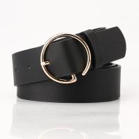 China Eco Friendly PU Leather Belt 104cm Round Buckle Women Fashion Accessory for sale