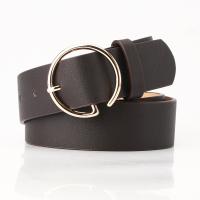 China Eco Friendly PU Leather Belt 104cm Round Buckle Women Fashion Accessory for sale
