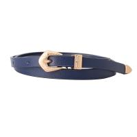 China Women Skinny PU Leather Belt 1.1cm Waist Belt Designer Eco Friendly 102cm for sale