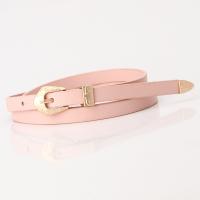 China Women Skinny PU Leather Belt 1.1cm Waist Belt Designer Eco Friendly 102cm for sale