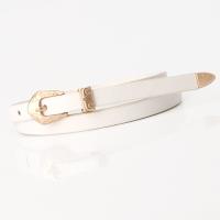 China Women Skinny PU Leather Belt 1.1cm Waist Belt Designer Eco Friendly 102cm for sale