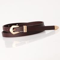China Women Skinny PU Leather Belt 1.1cm Waist Belt Designer Eco Friendly 102cm for sale