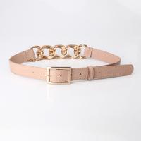 China Adjustable PU Leather Chain Belt 100cm Women Fashion Waistband Eco Friendly for sale