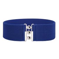China Women's Four Ring White Dress Belt 60cm Invisible Buckleless Elastic Belt for sale