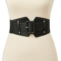 China 7.5cm Wide Women Elastic Belt 78cm Buckle Free Stretchy Waist Belt Eco-Friendly Custom for sale