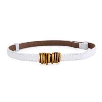 China Custom 1.8cm Ladies Fancy Fashion Belt Cow Leather Alloy Buckle Eco Friendly 100-115cm for sale