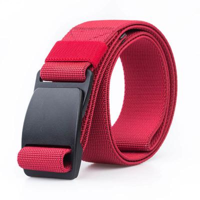 China Elastic Invisible Flat Buckle Belt 110cm Nickel Free Resin Buckle Men Casual for sale