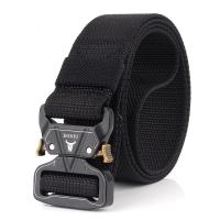 China Custom Military Style Nylon Web Belt 120cm Length 3.8cm Width for Hunting for sale