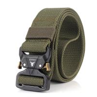 China Custom Military Style Nylon Web Belt 120cm Length 3.8cm Width for Hunting for sale