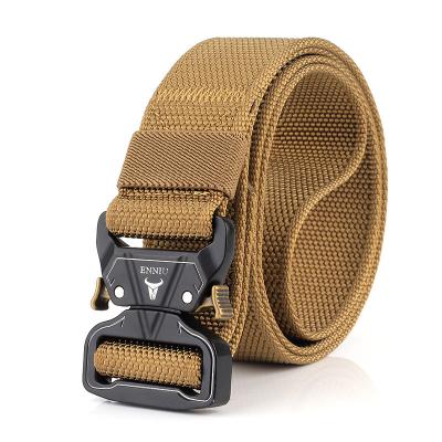 China Custom Military Style Nylon Web Belt 120cm Length 3.8cm Width for Hunting for sale